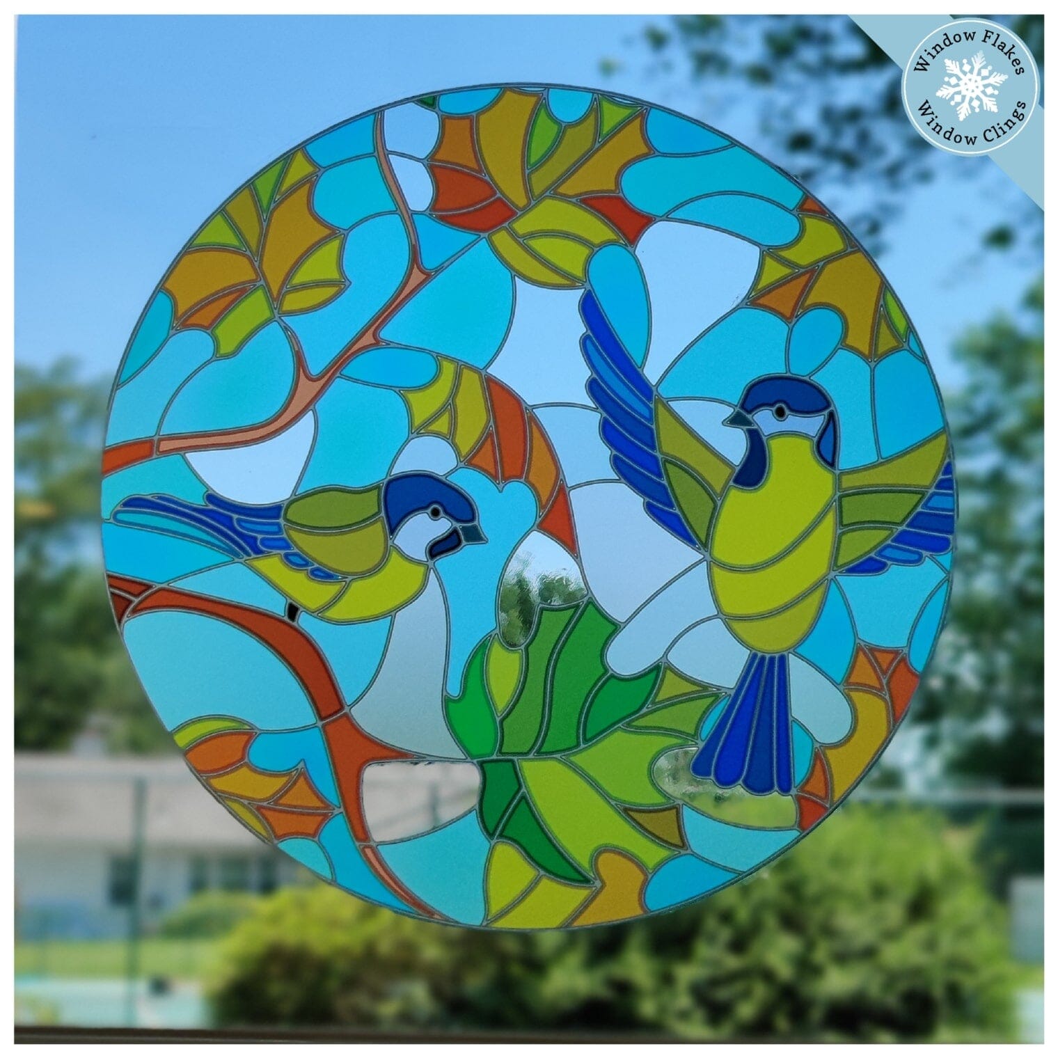 Stained Glass Window Birds