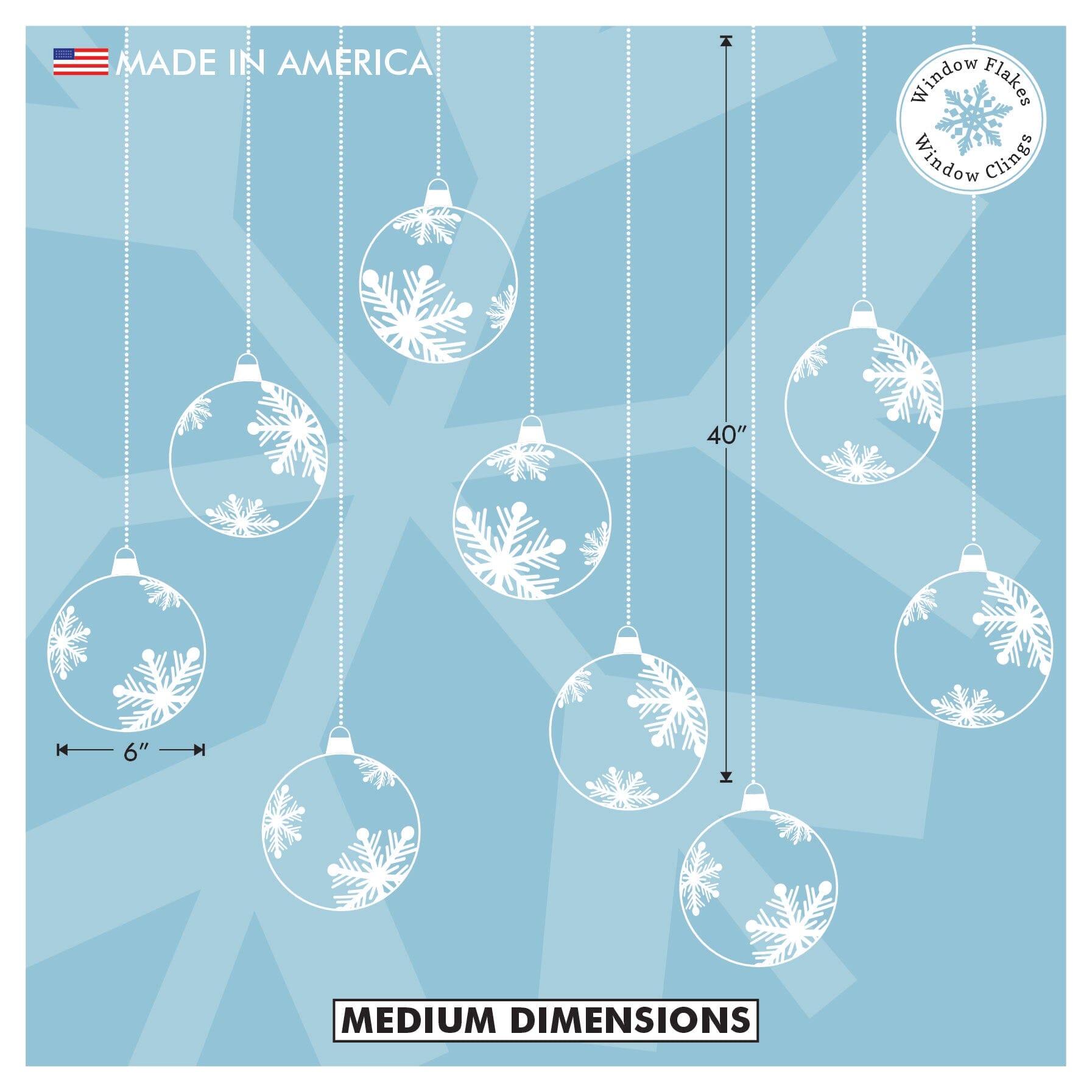 Snowflake Scene and Window Ornament Pack | Window Flakes