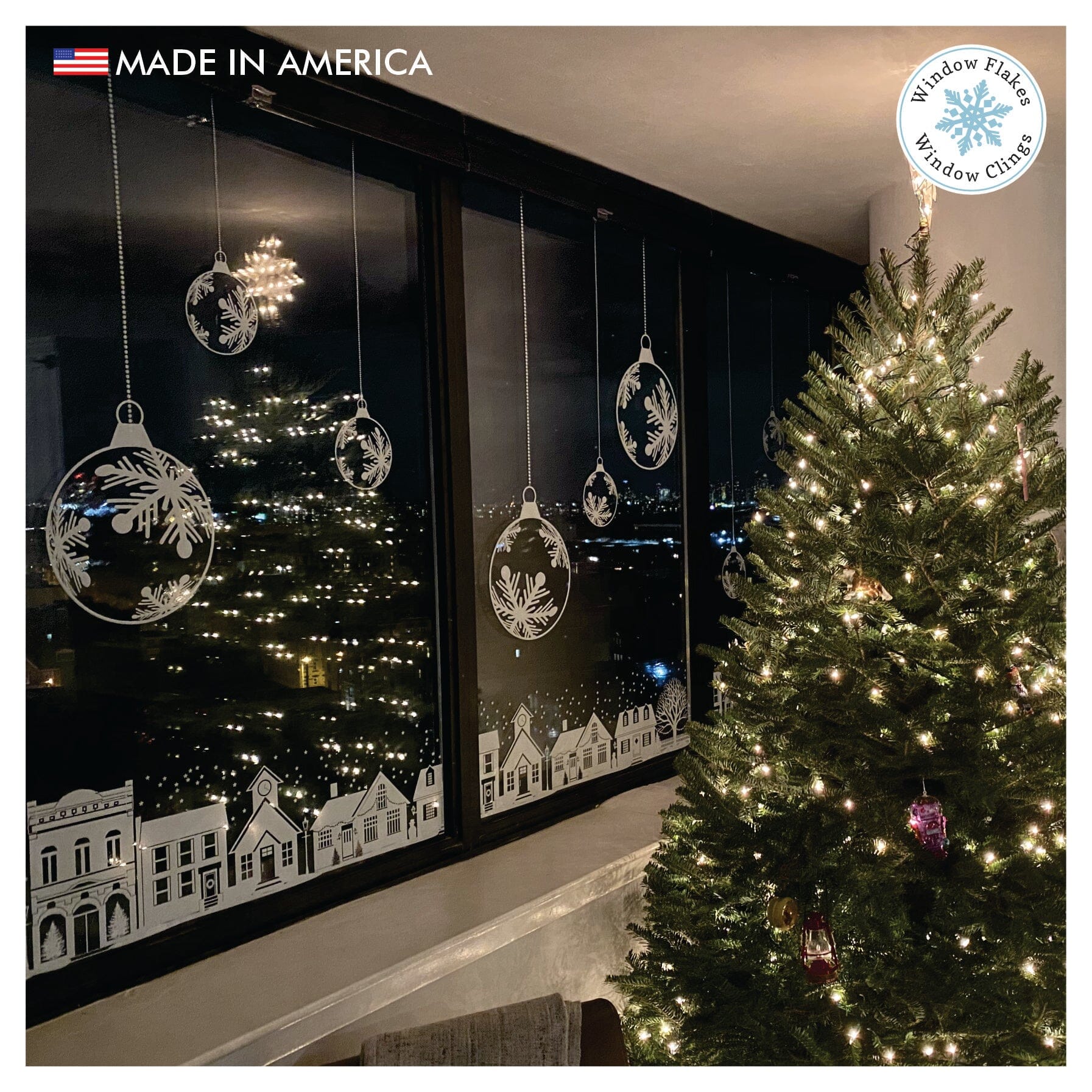 Snowflake Decals | Vinyl Snowflake Stickers | Window Flakes