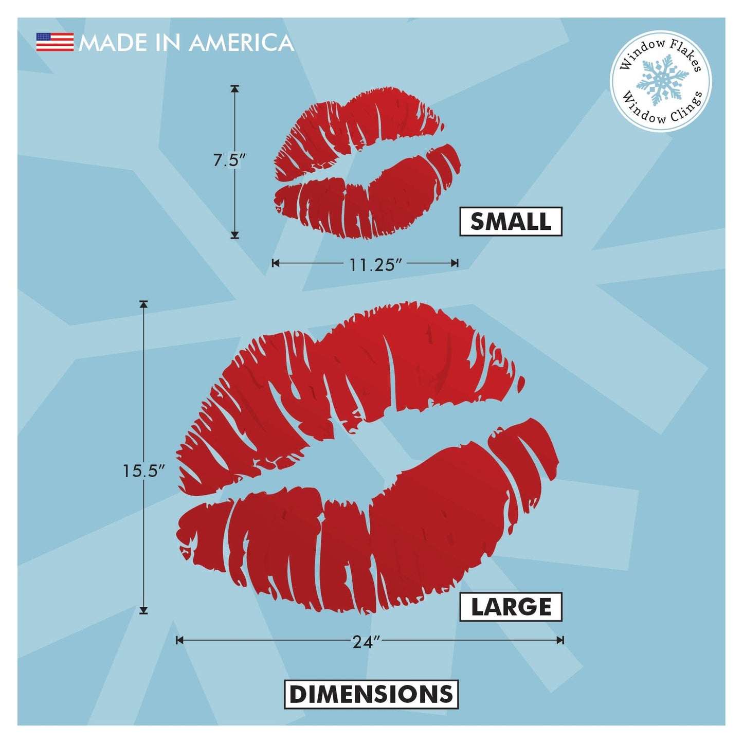 Valentine's Lips Decoration| Kissing Lipstick Lips Window Cling ...