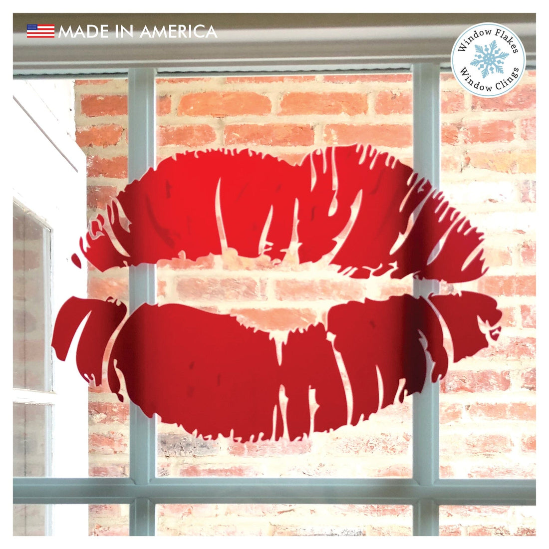 Valentine's Lips Decoration| Kissing Lipstick Lips Window Cling ...