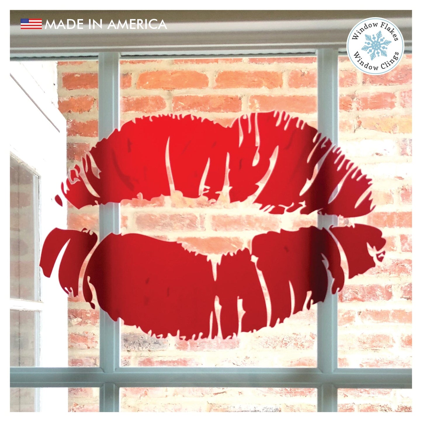Valentine's Lips Decoration| Kissing Lipstick Lips Window Cling ...