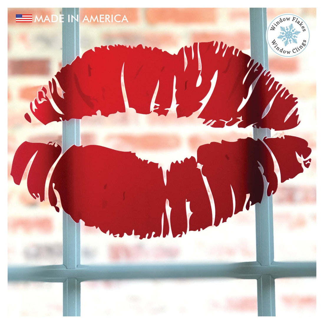 Valentine's Lips Decoration| Kissing Lipstick Lips Window Cling ...