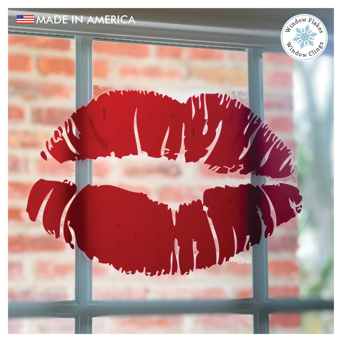 Valentine's Lips Decoration| Kissing Lipstick Lips Window Cling ...