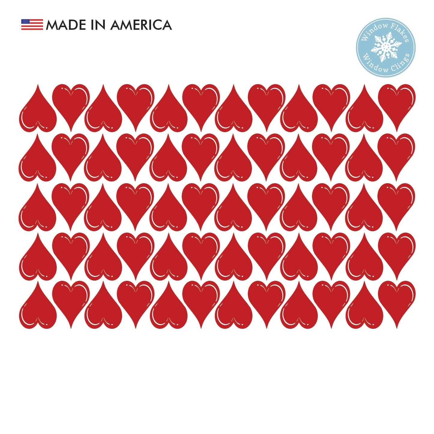 Valentine Heart Window Cling Valentines Decoration Decal Window Clings ...