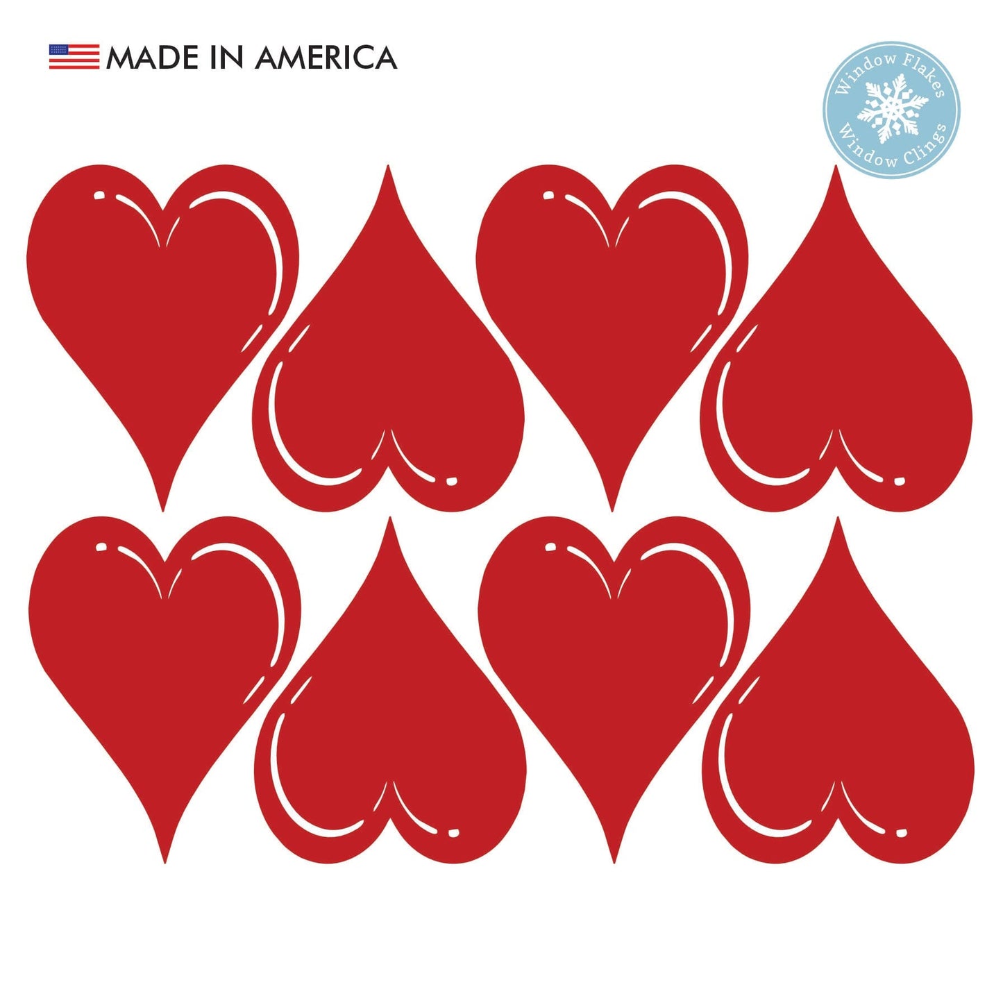 Valentine Heart Window Cling Valentines Decoration Decal Window Clings ...