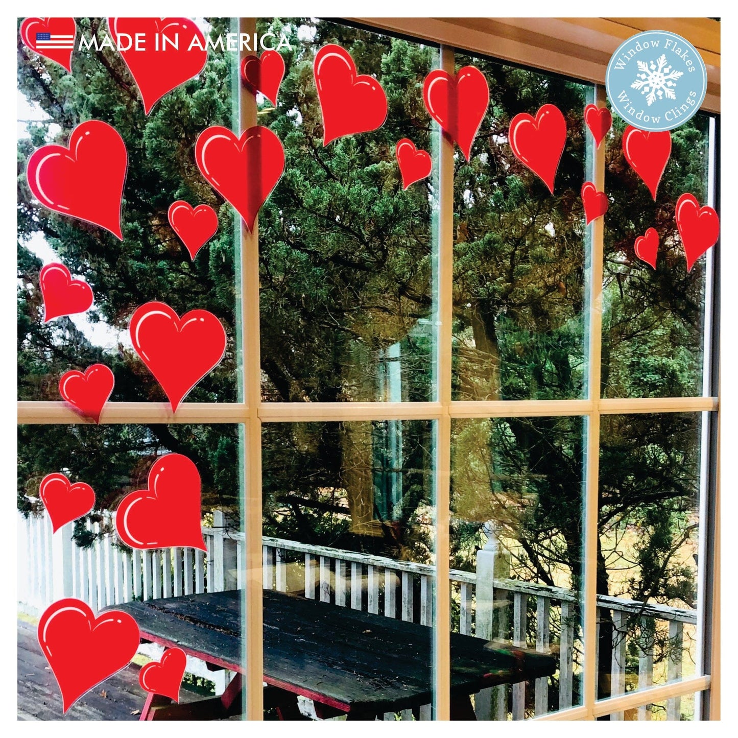 Valentine Heart Window Cling Valentines Decoration Decal Window Clings ...