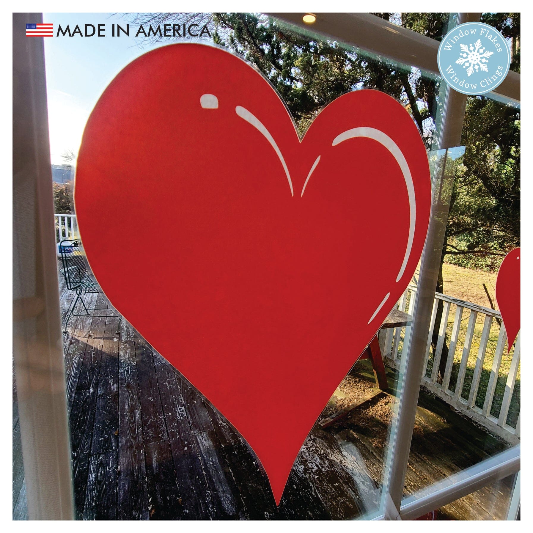 Valentine Heart Window Cling Valentines Decoration Decal Window Clings ...