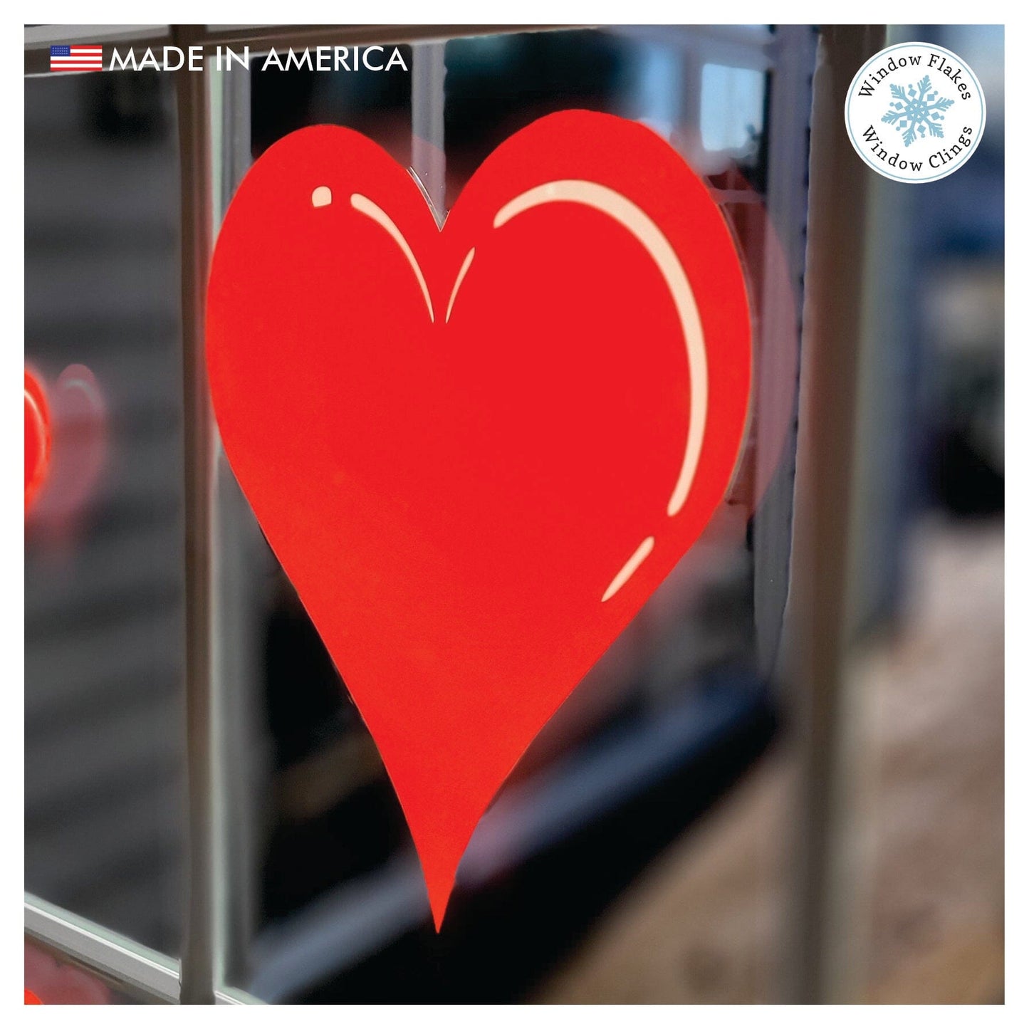 Valentine Heart Window Cling Valentines Decoration Decal Window Clings ...