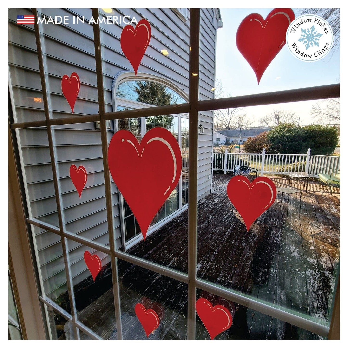 Valentine Heart Window Cling Valentines Decoration Decal Window Clings ...