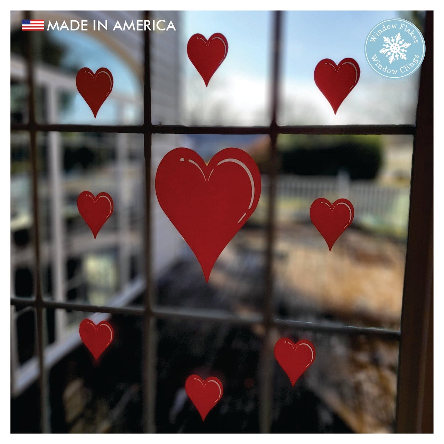 Valentine Heart Window Cling Valentines Decoration Decal Window Clings ...