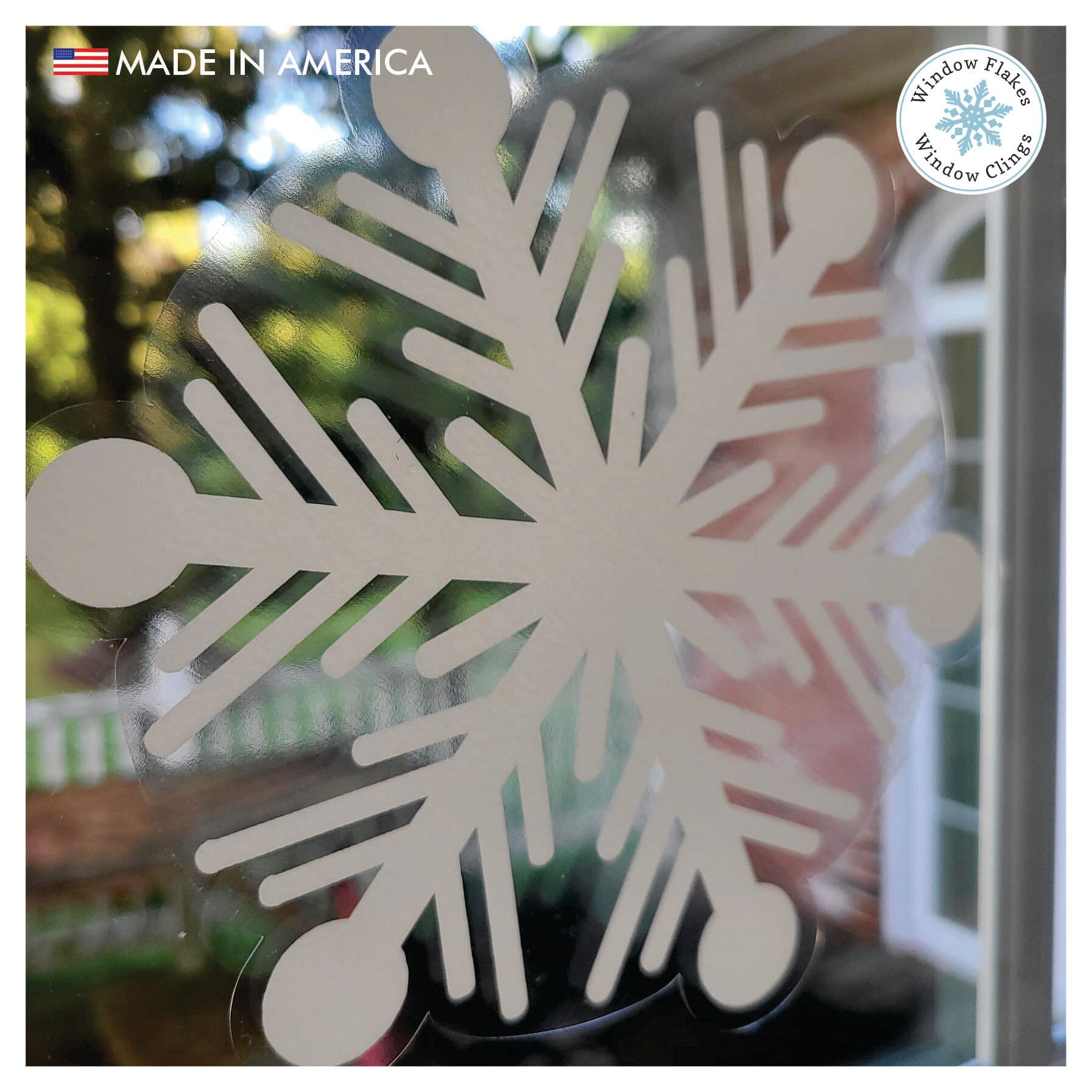 24 Snowflake 2" Pack of Snowflake Window Cling Stickers – Window Flakes