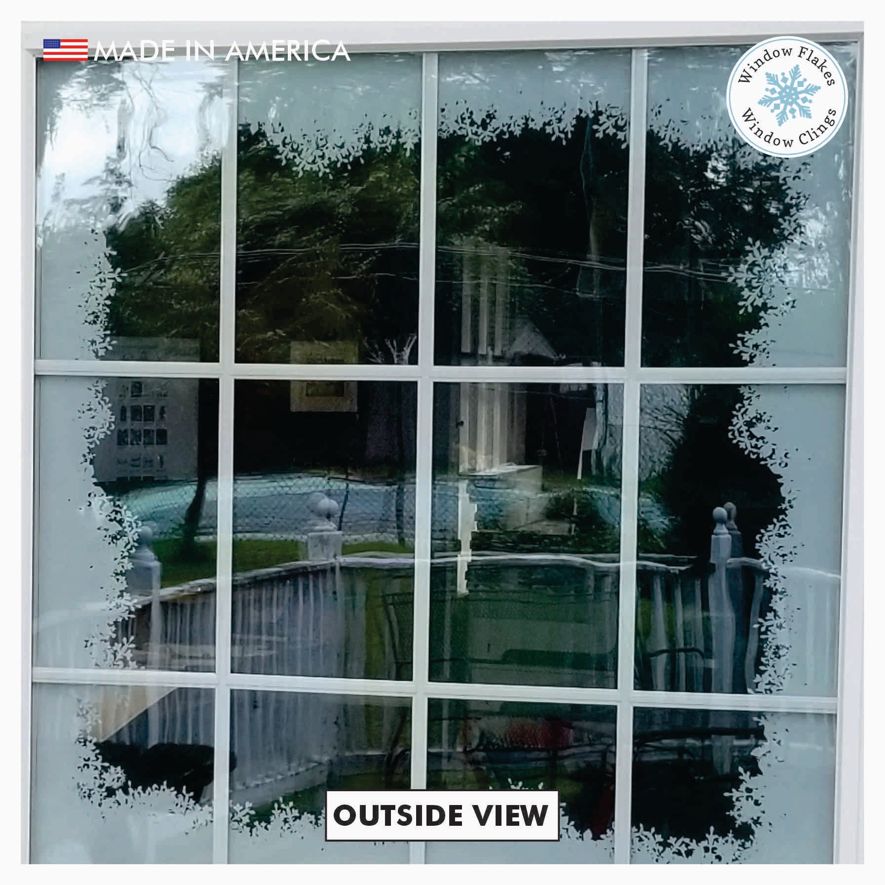 Fluffy Snow Christmas Window Cling Border – Window Flakes