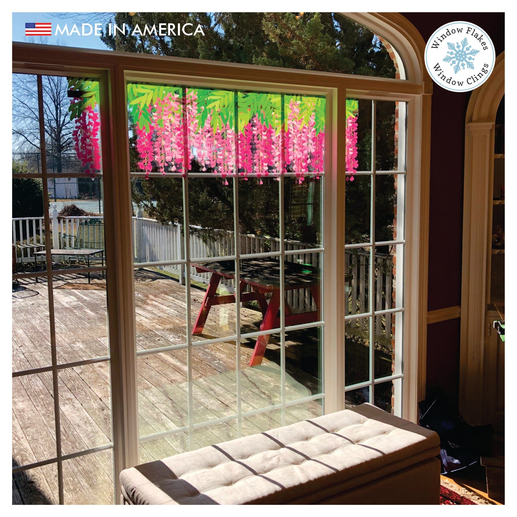 Wisteria Window Cling Border - 47" x 16" - Lush and overgrown! – Window ...