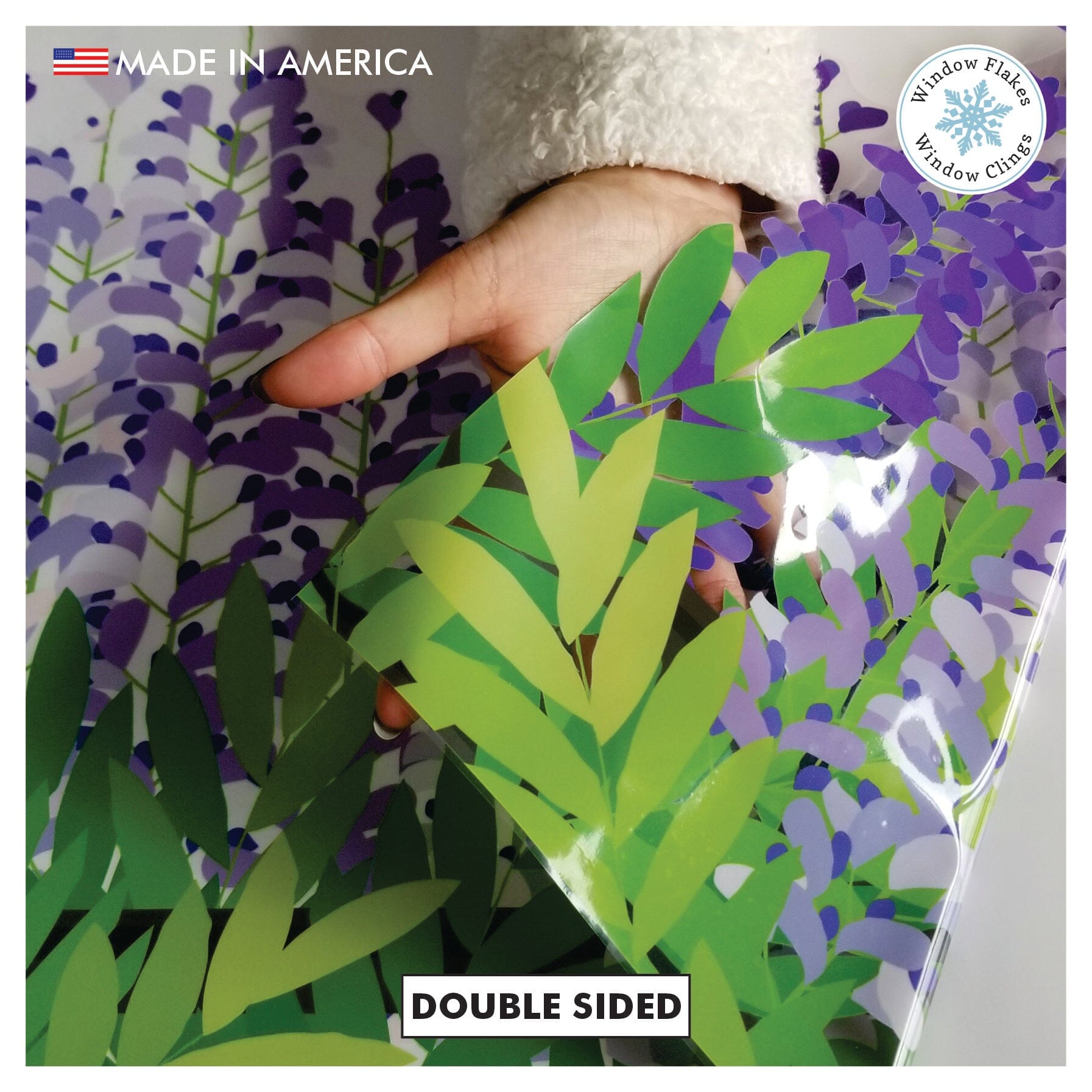 Wisteria Window Cling Border - 47" x 16" - Lush and overgrown! – Window ...