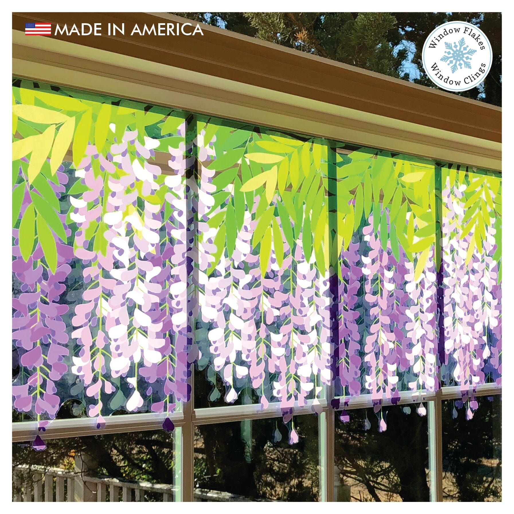 Wisteria Window Cling Border - 47" x 16" - Lush and overgrown! – Window ...