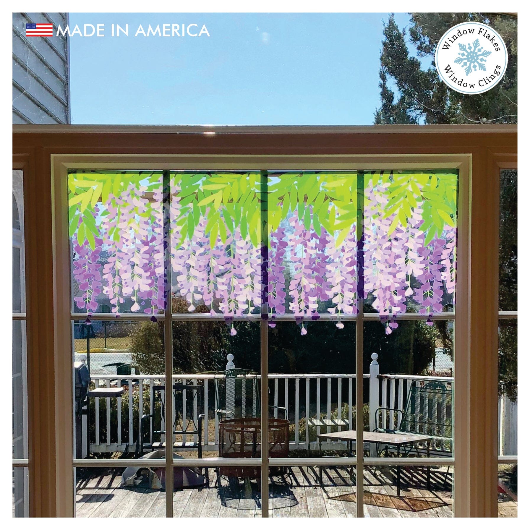 Wisteria Window Cling Border - 47" x 16" - Lush and overgrown! – Window ...