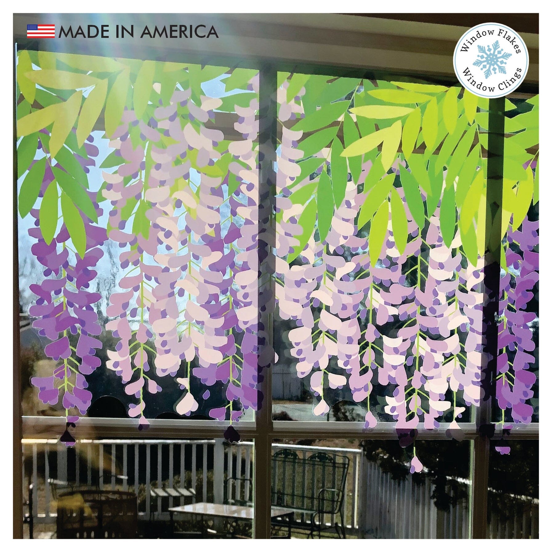 Wisteria Window Cling Border - 47" x 16" - Lush and overgrown! – Window ...