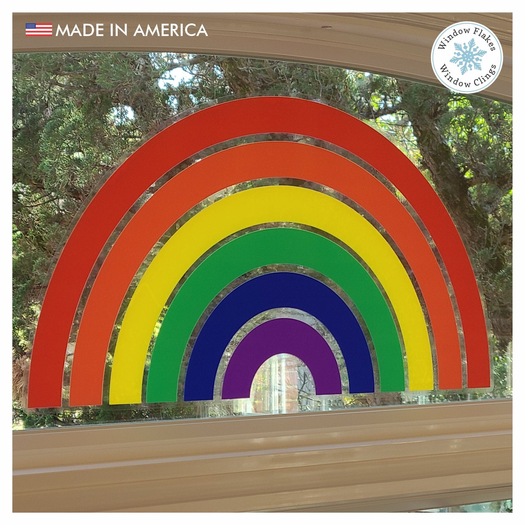 PRIDE Rainbow Window Cling Decal – Window Flakes
