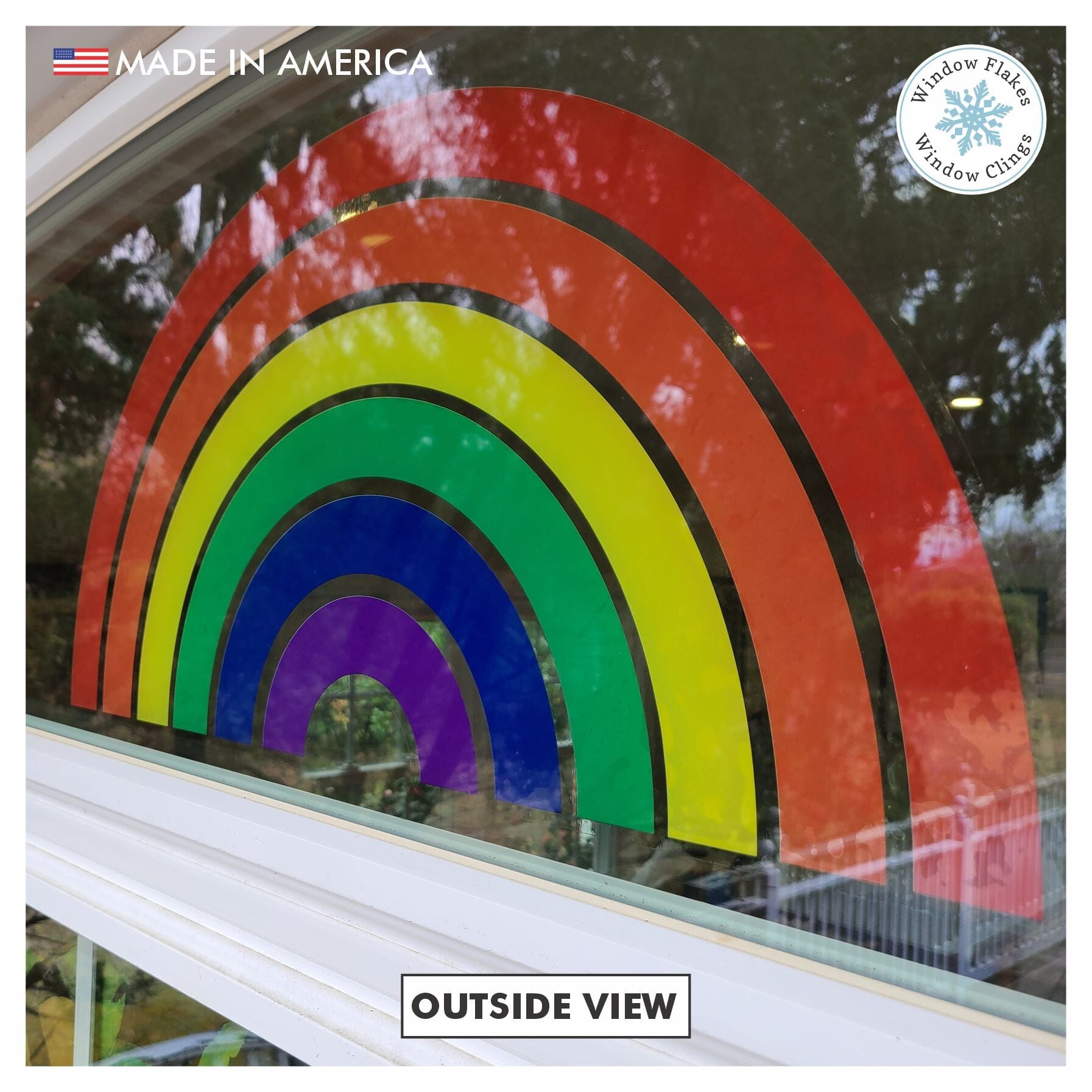PRIDE Rainbow Window Cling Decal – Window Flakes