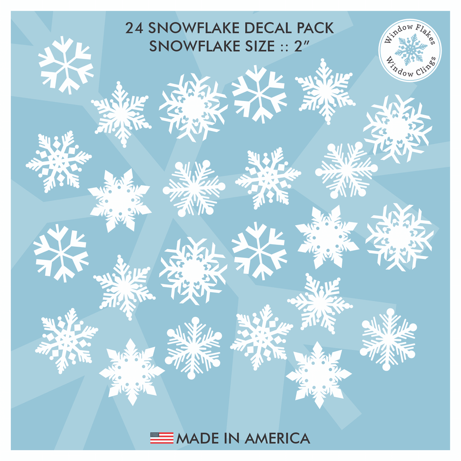 Snowflake Decals | Vinyl Snowflake Stickers | Window Flakes