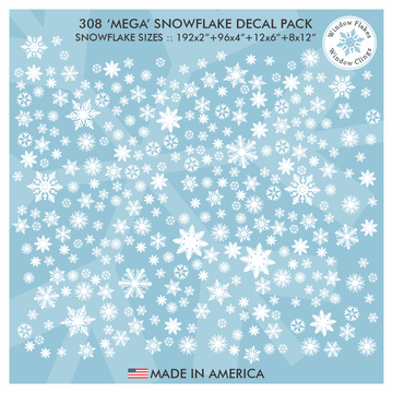 Snowflake Window Decals | Vinyl Snowflake Stickers – Window Flakes