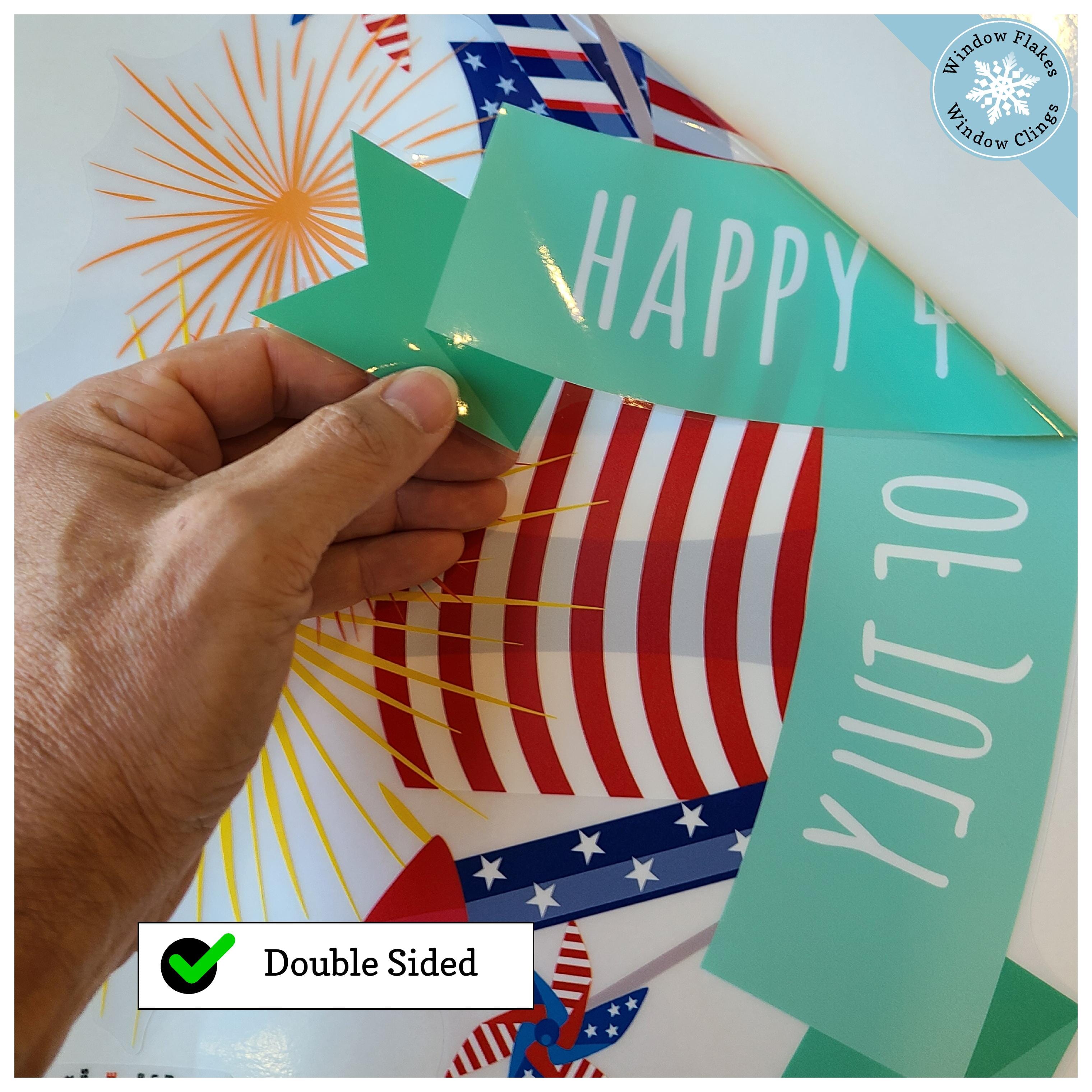 Happy 4th of July Firework Window Cling Independence Day Decoration ...