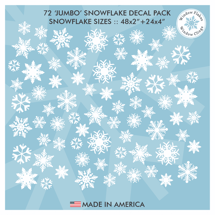 Snowflake Decals | Vinyl Snowflake Stickers | Window Flakes