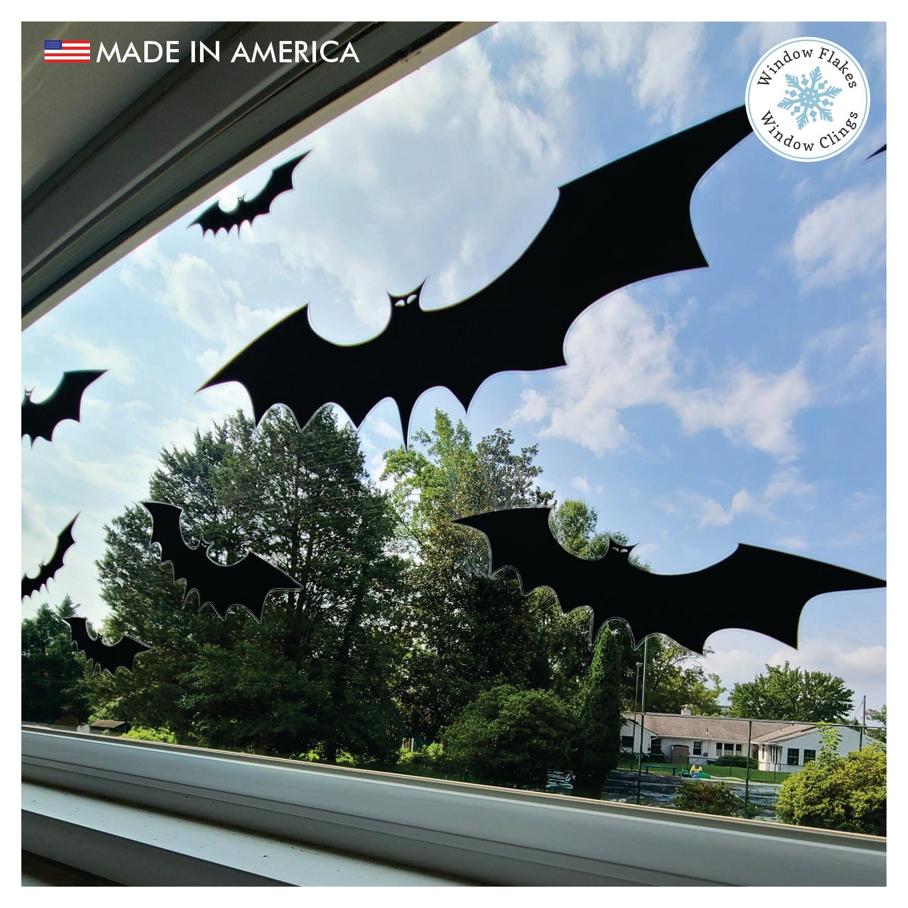 Halloween Bat Window Cling Decals | Black Halloween Stickers – Window ...