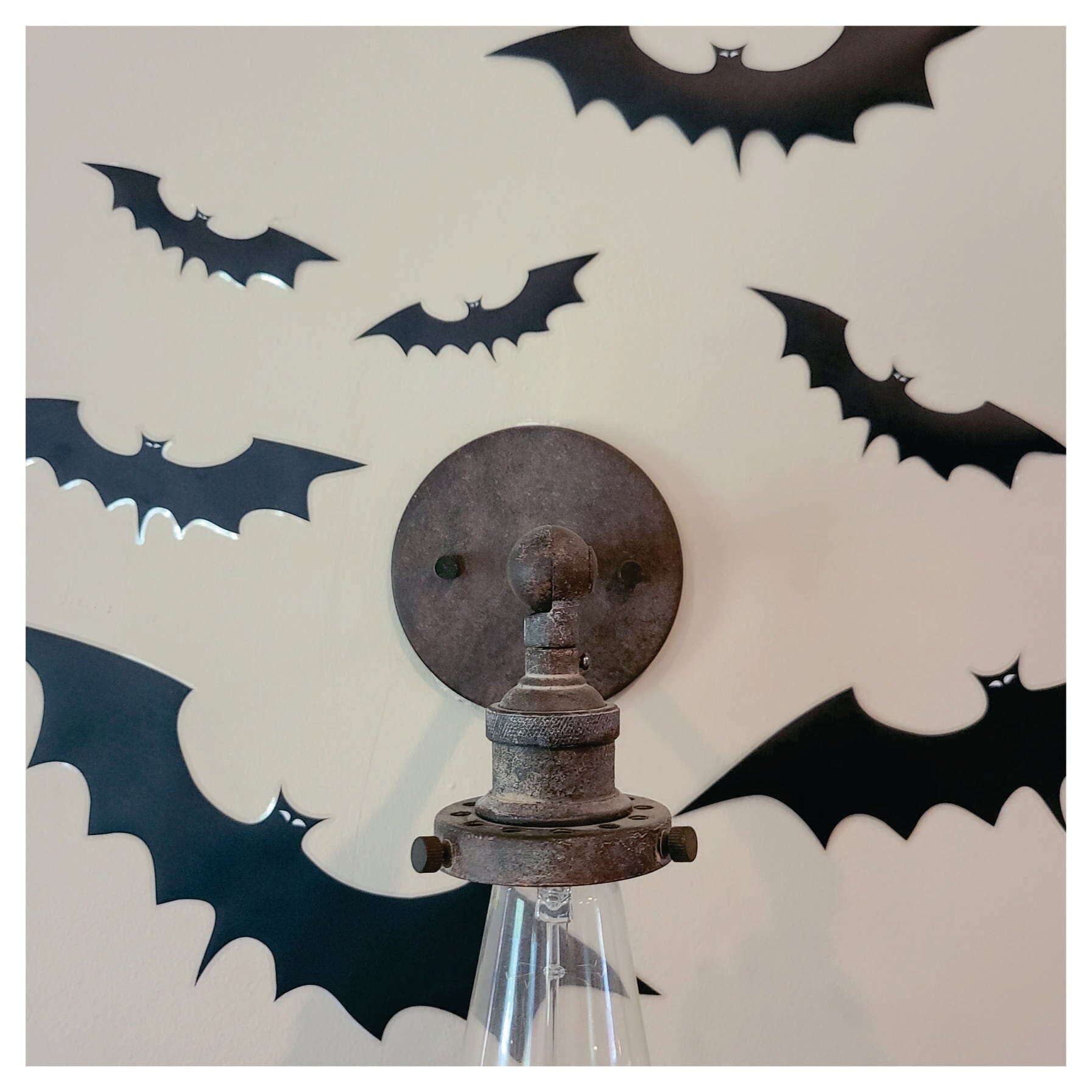 Halloween Bat Wall Cling Decals | Black Halloween Stickers – Window Flakes