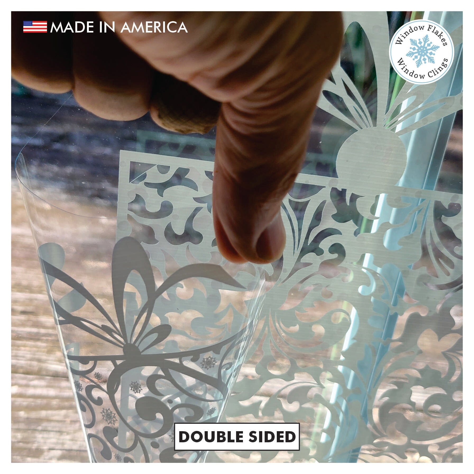 Gift Window Border Decal - Hanging Gift Window Stickers – Window Flakes