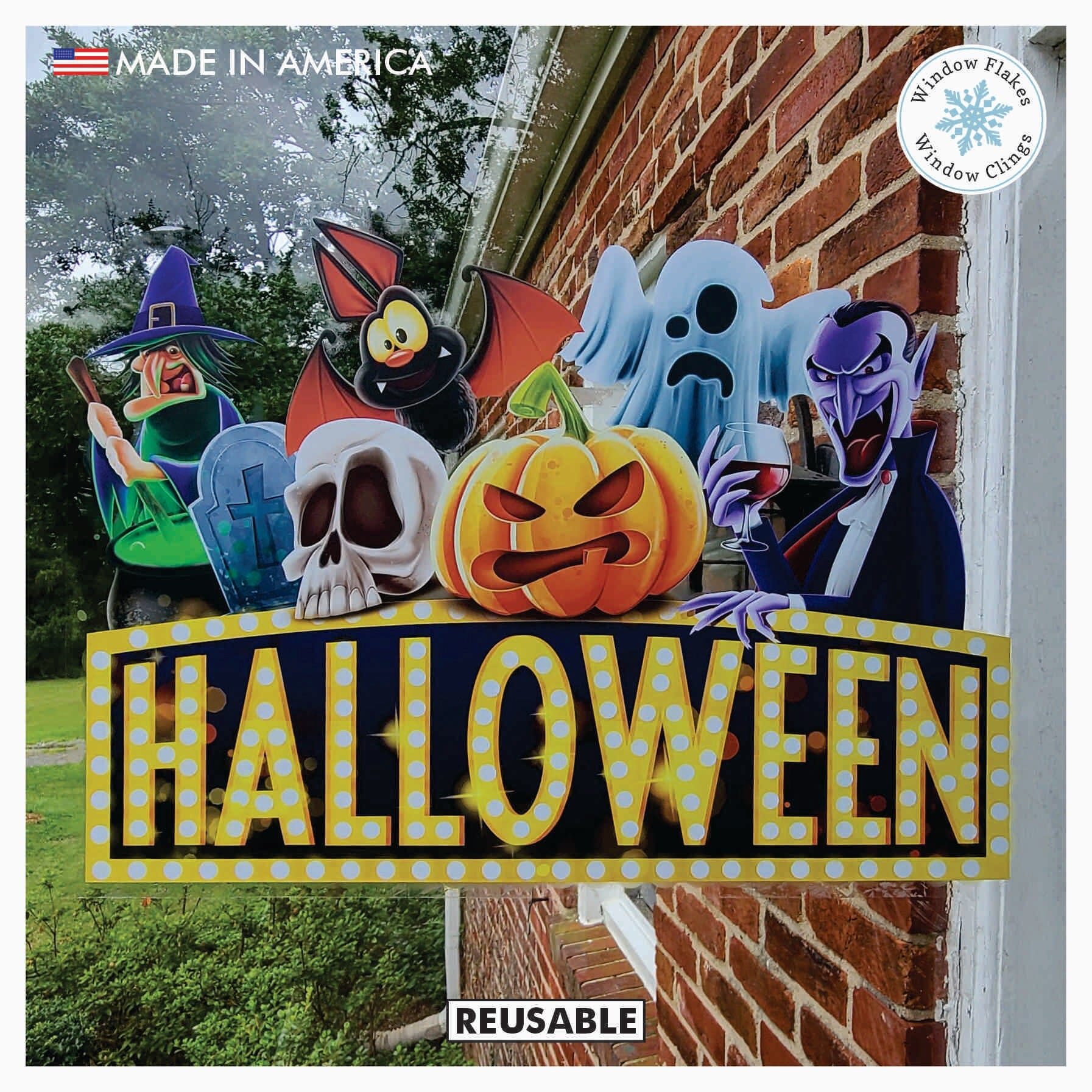 Halloween Characters Window Cling Decal/Sticker – Window Flakes