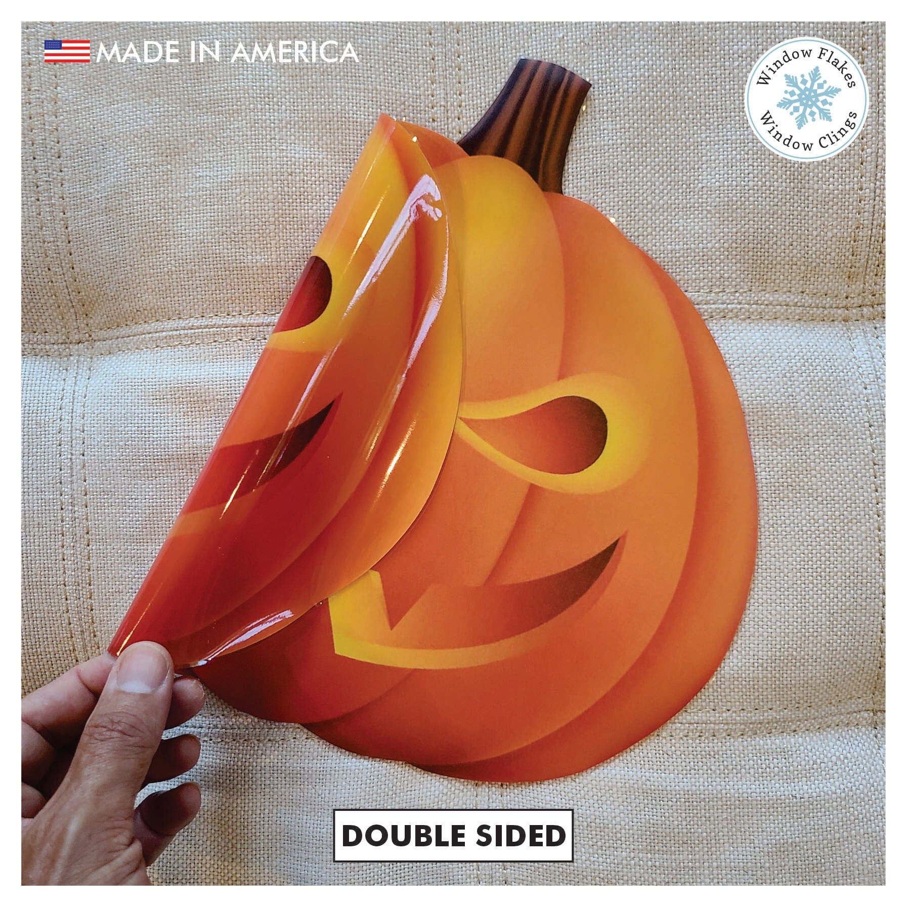 Large Pumpkin Window Clings | Jack-O-Lantern Decals/Stickers – Window ...