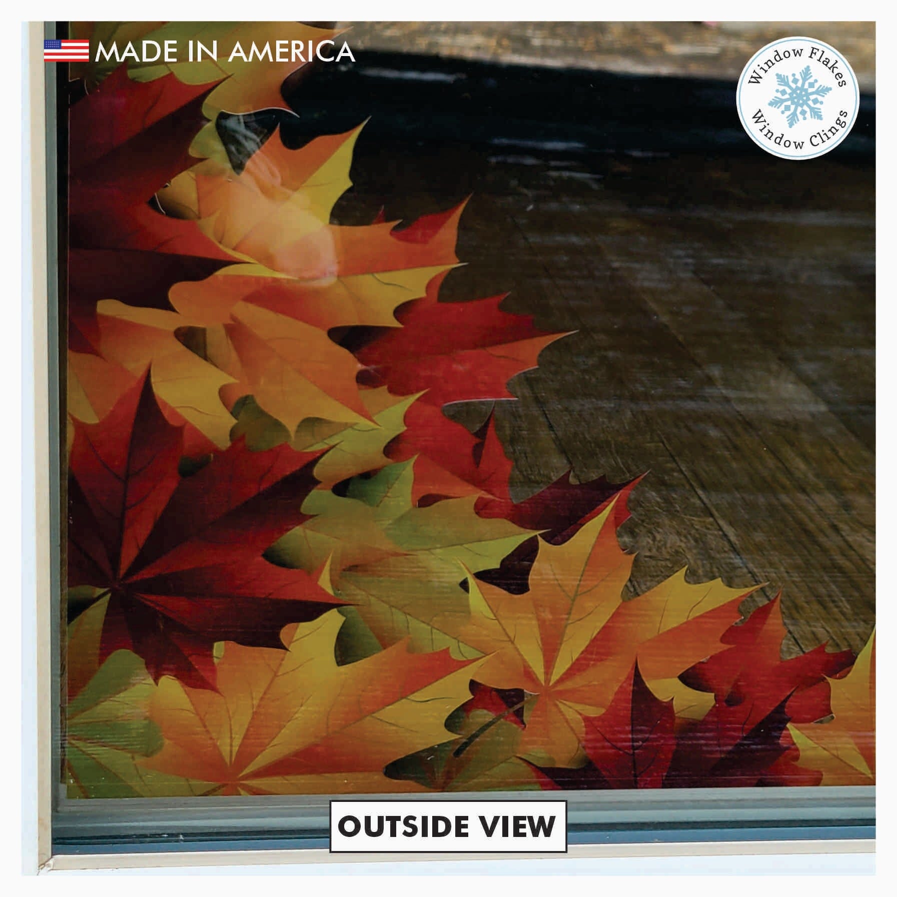 Fall Leaves Corner Window Clings, Decals, & Stickers (Set of 2 ...