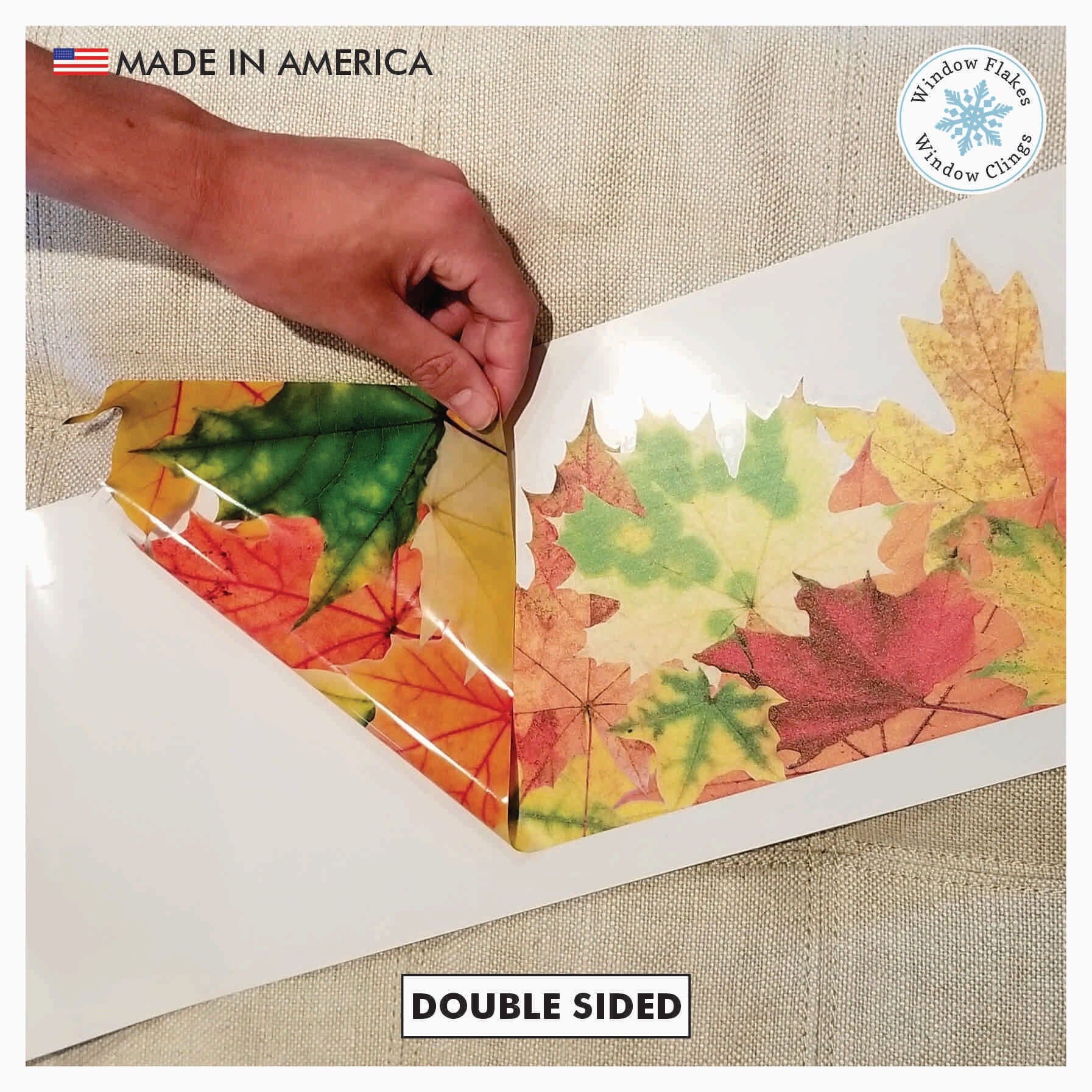 Fall Leaf Border Window Cling. 47" x 7". Fall Thanksgiving Decoration ...