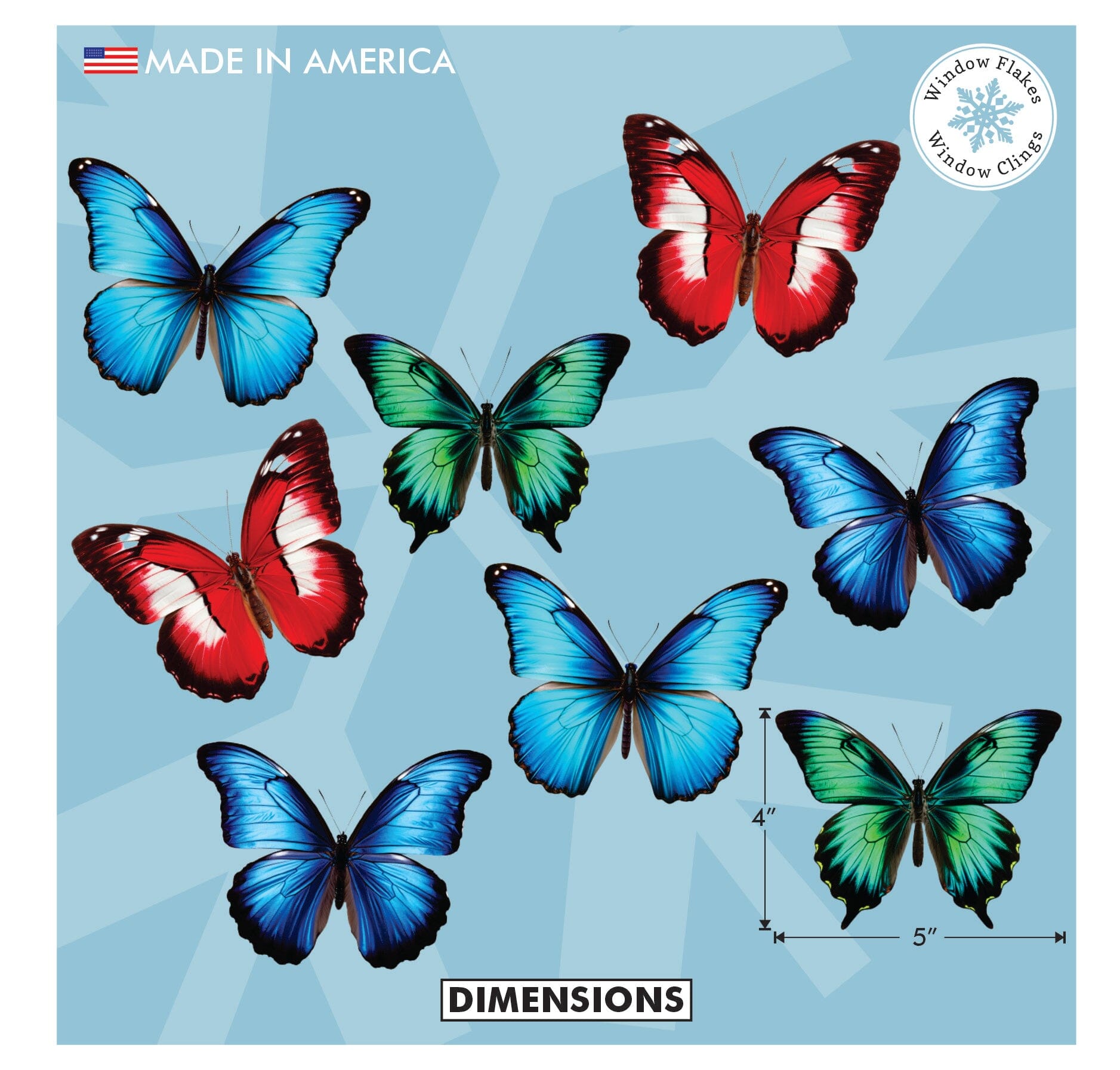 Anti-Collision Window Clings Prevent Window Bird Strikes-8 Butterflies ...