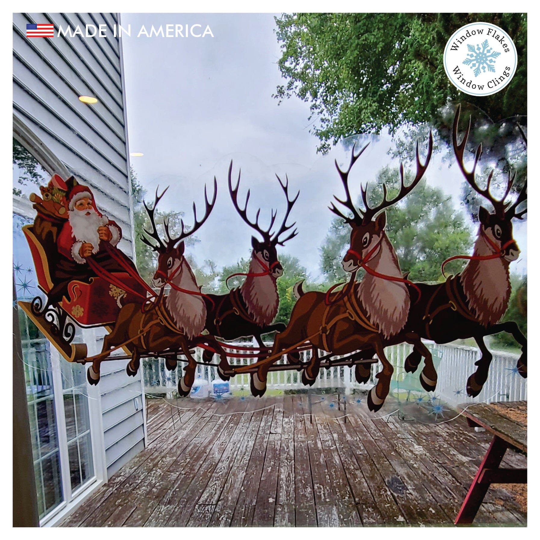 Real Santa Sleigh And Reindeer