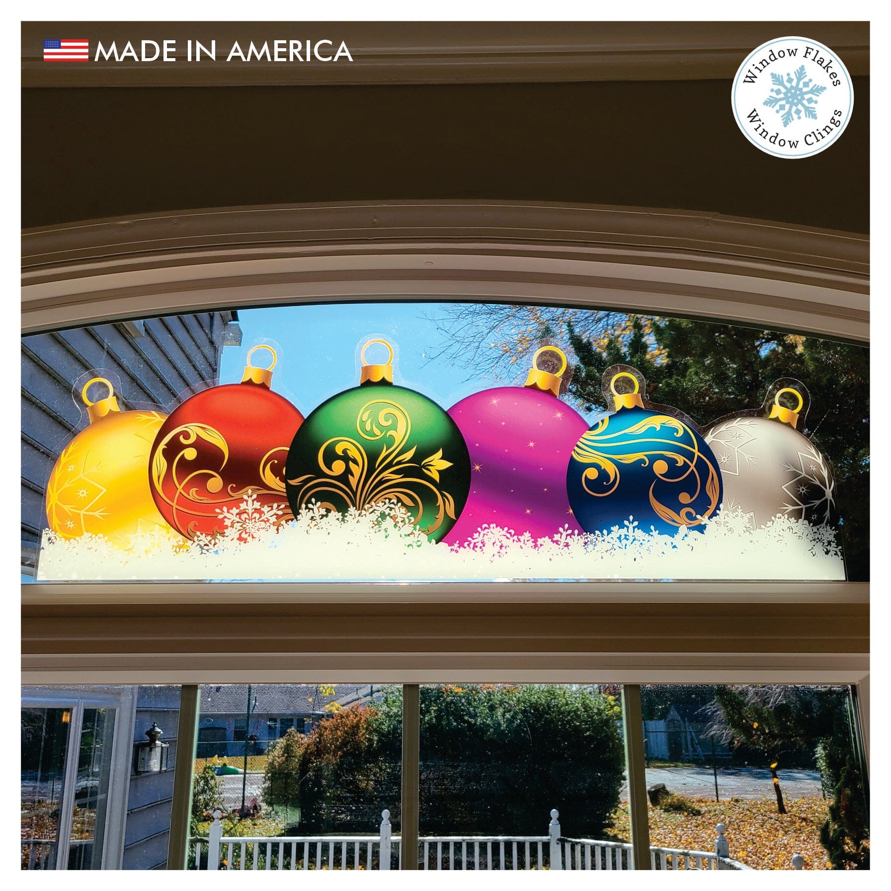 47" Christmas Garland Border Window Cling – Window Flakes