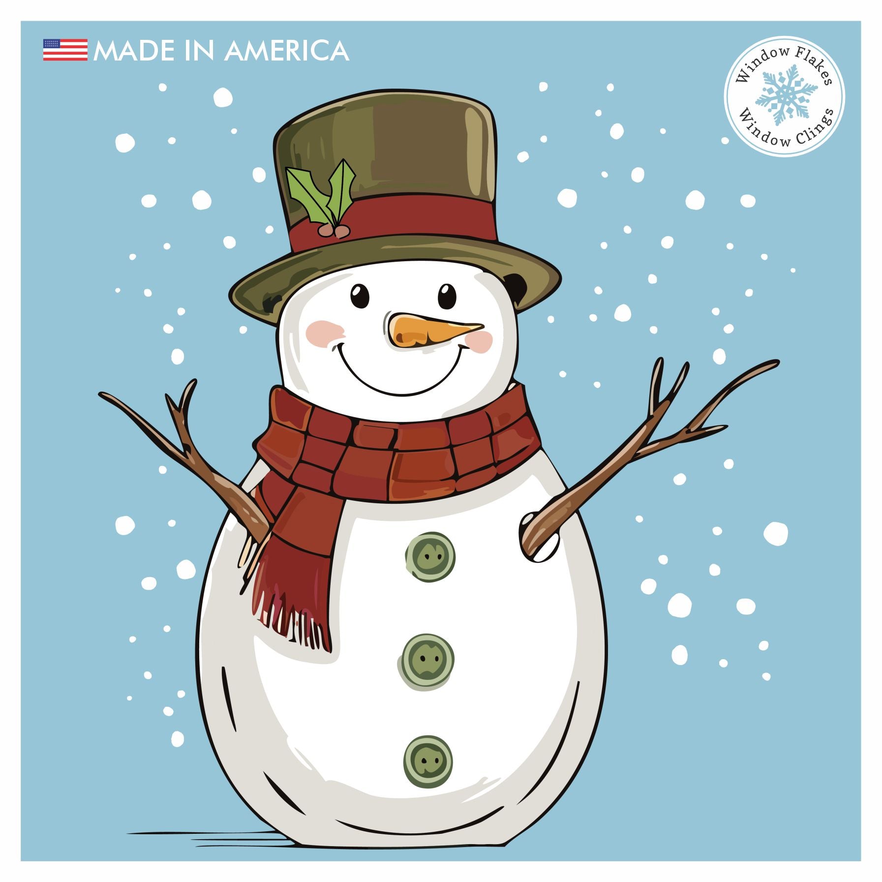 Snowman Window Cling | XL, L, S | Christmas Snowman Decoration – Window ...