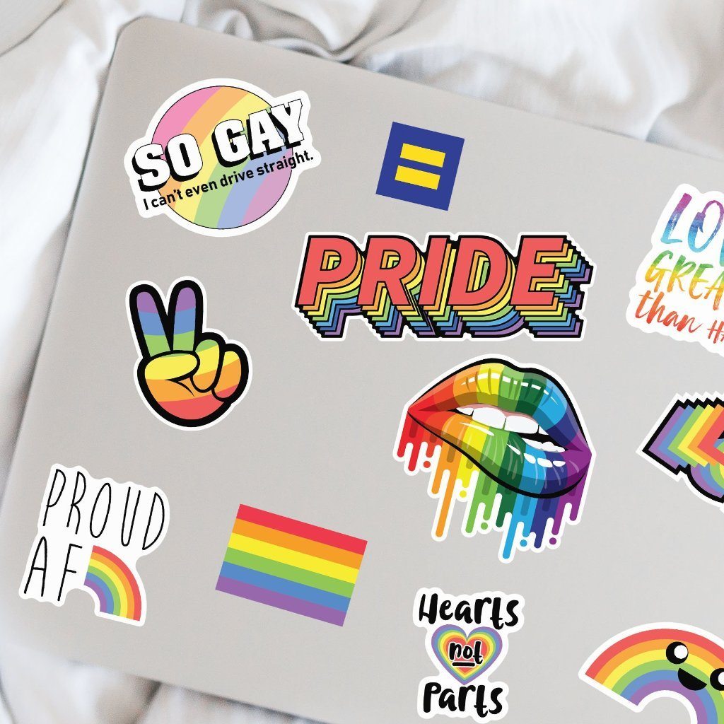 Gay Pride Stickers | LGBTQ Laptop Sticker Pack (12-Count) – Window Flakes
