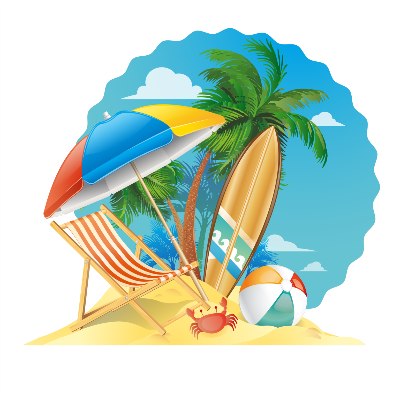 Beach Scene Clipart