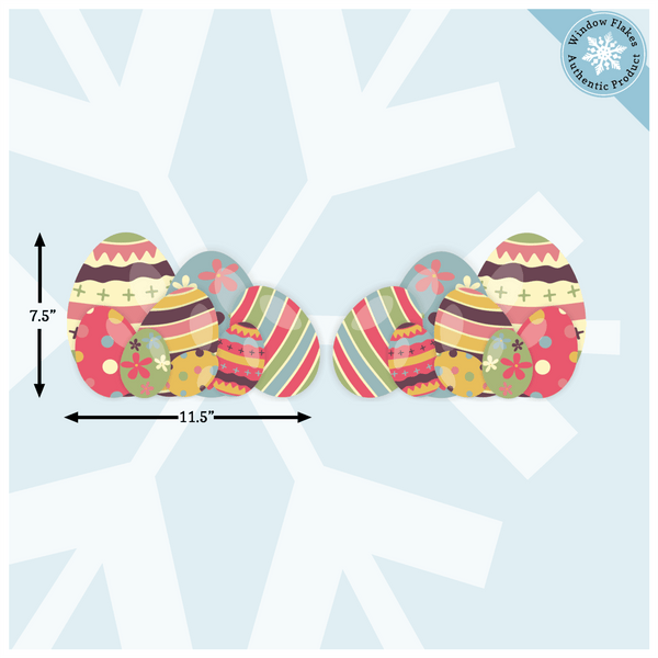 Easter Egg Window Cling Corners 2 To A Set 11 5x7 5 Decals