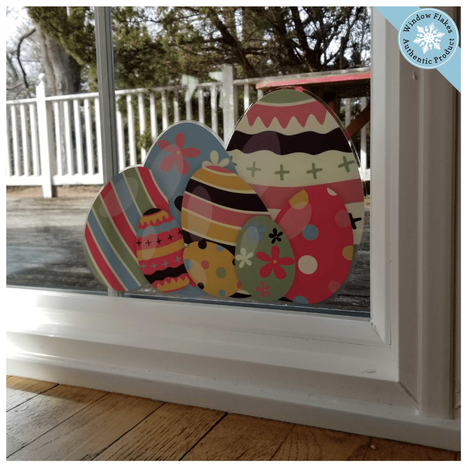 Easter Egg Window Cling Corners :: 2 to a set :: 11.5x7.5 :: Decals ...
