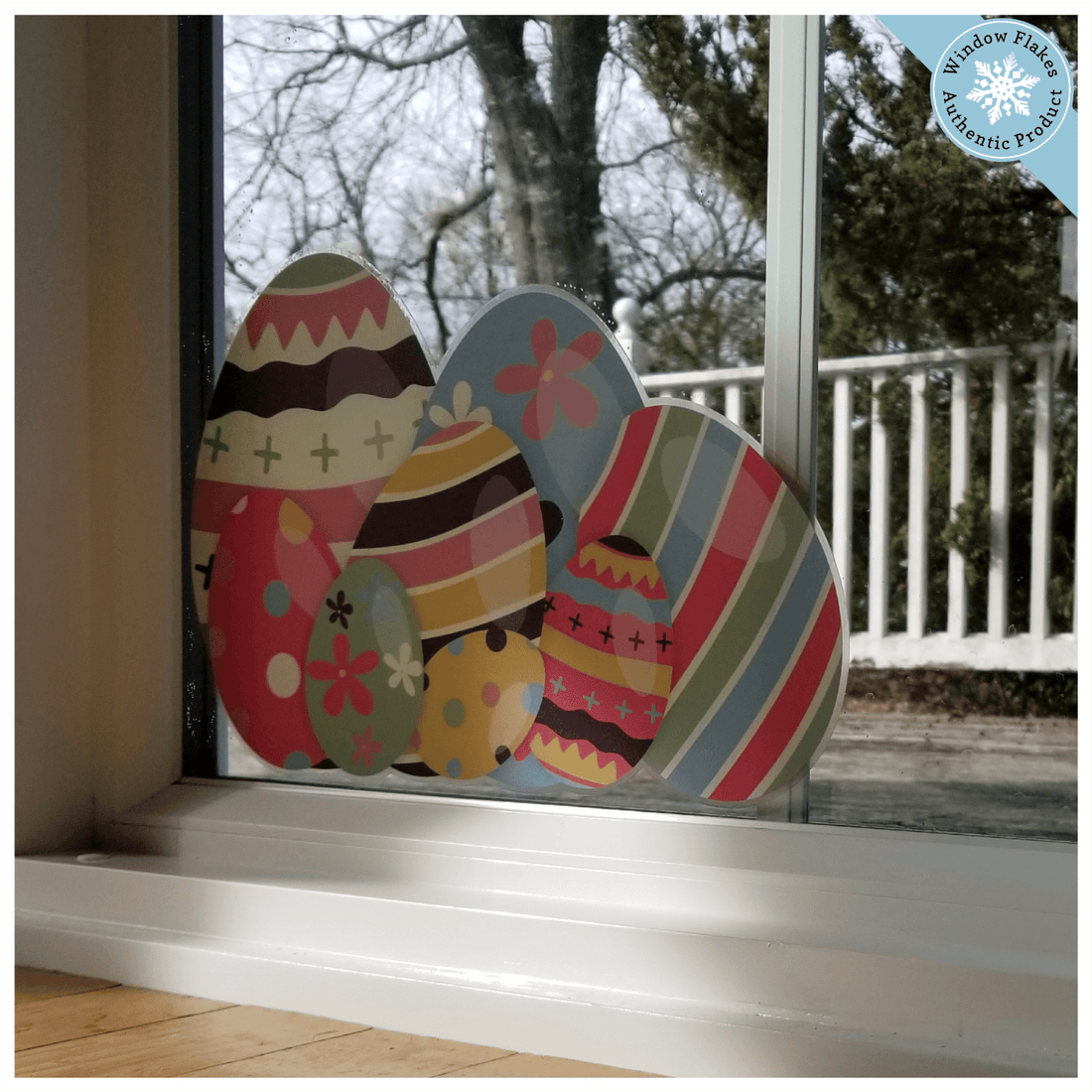 Easter Egg Window Cling Corners :: 2 to a set :: 11.5x7.5 :: Decals ...