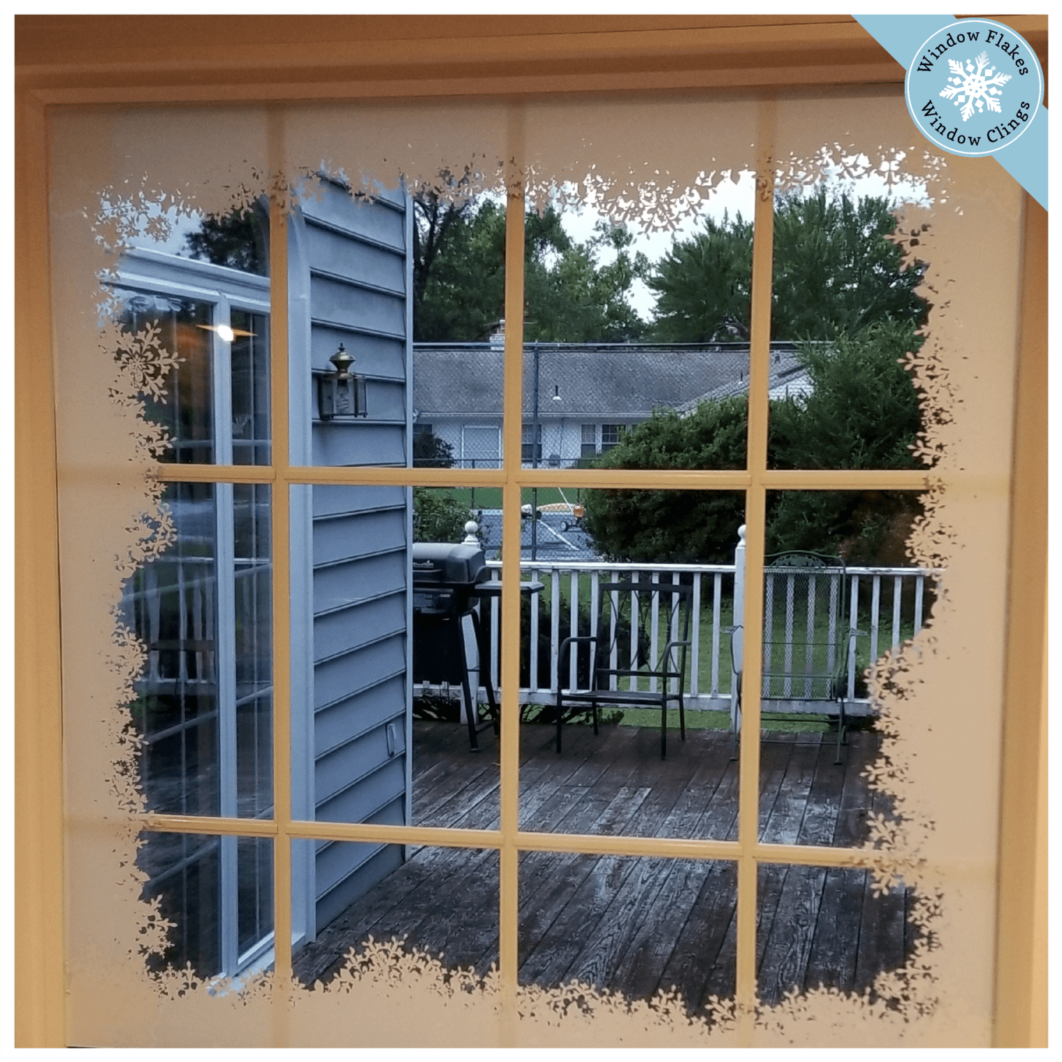 Fluffy Snow Christmas Window Cling Border – Window Flakes