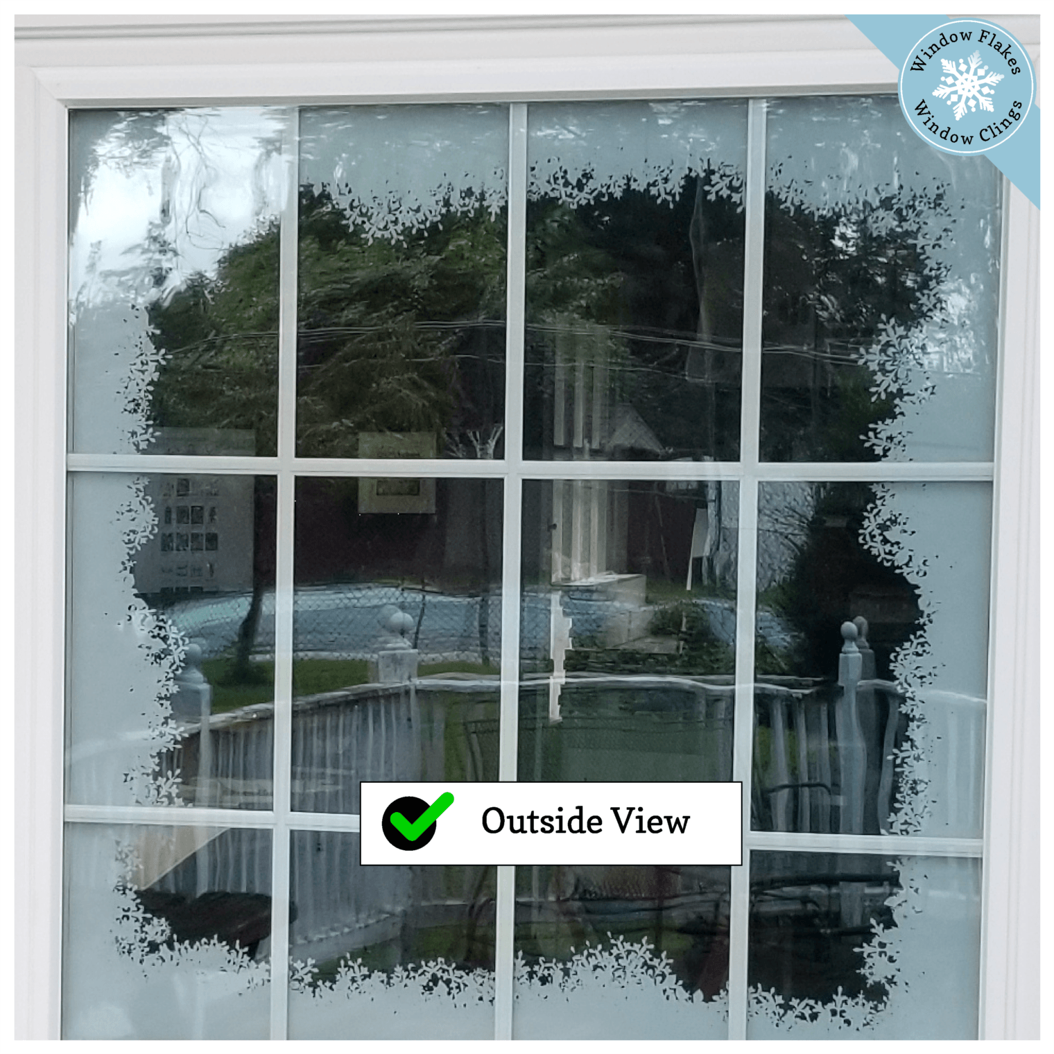 Fluffy Snow Christmas Window Cling Border – Window Flakes