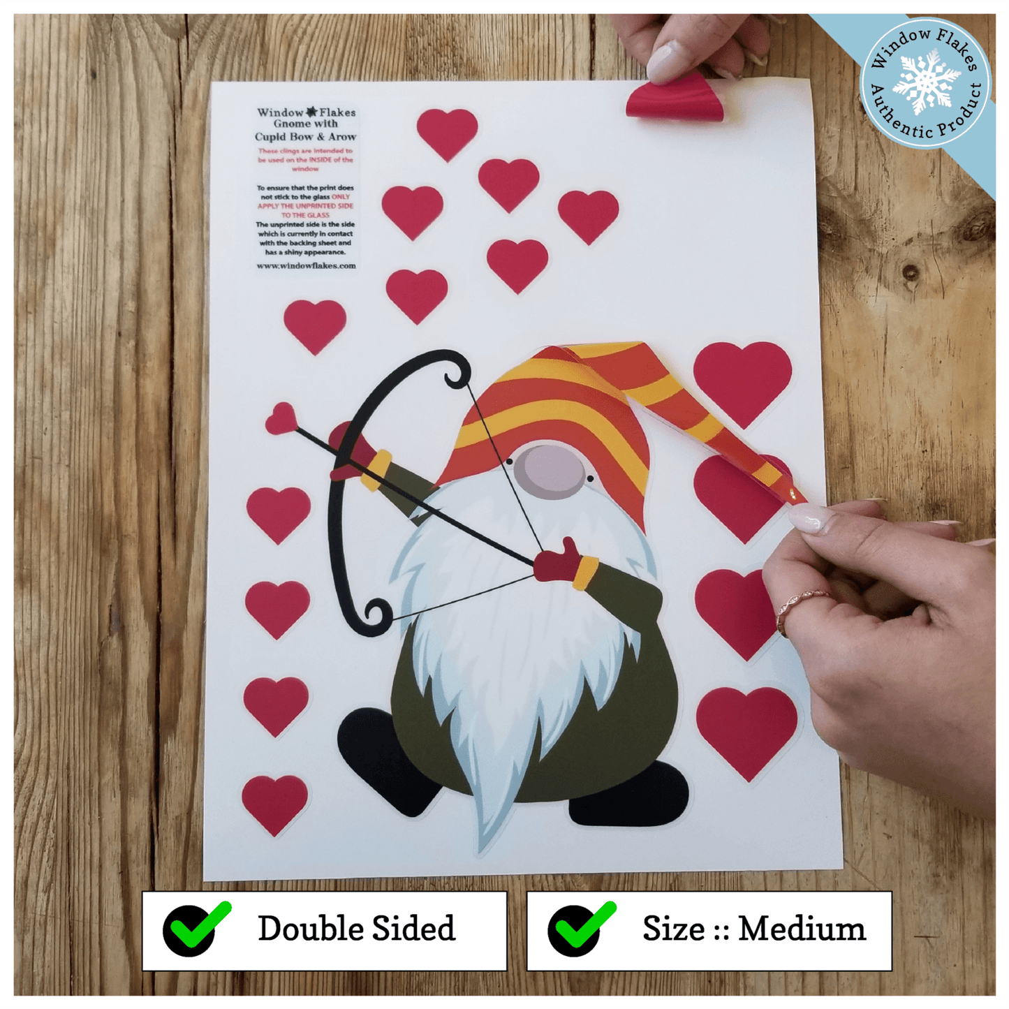 Gnome Window Clings & Decorations | Valentine's Gnome Decor – Window Flakes