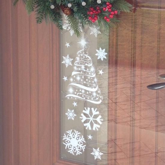 Christmas Tree Sticker & Stars for Window Decorations – Window Flakes