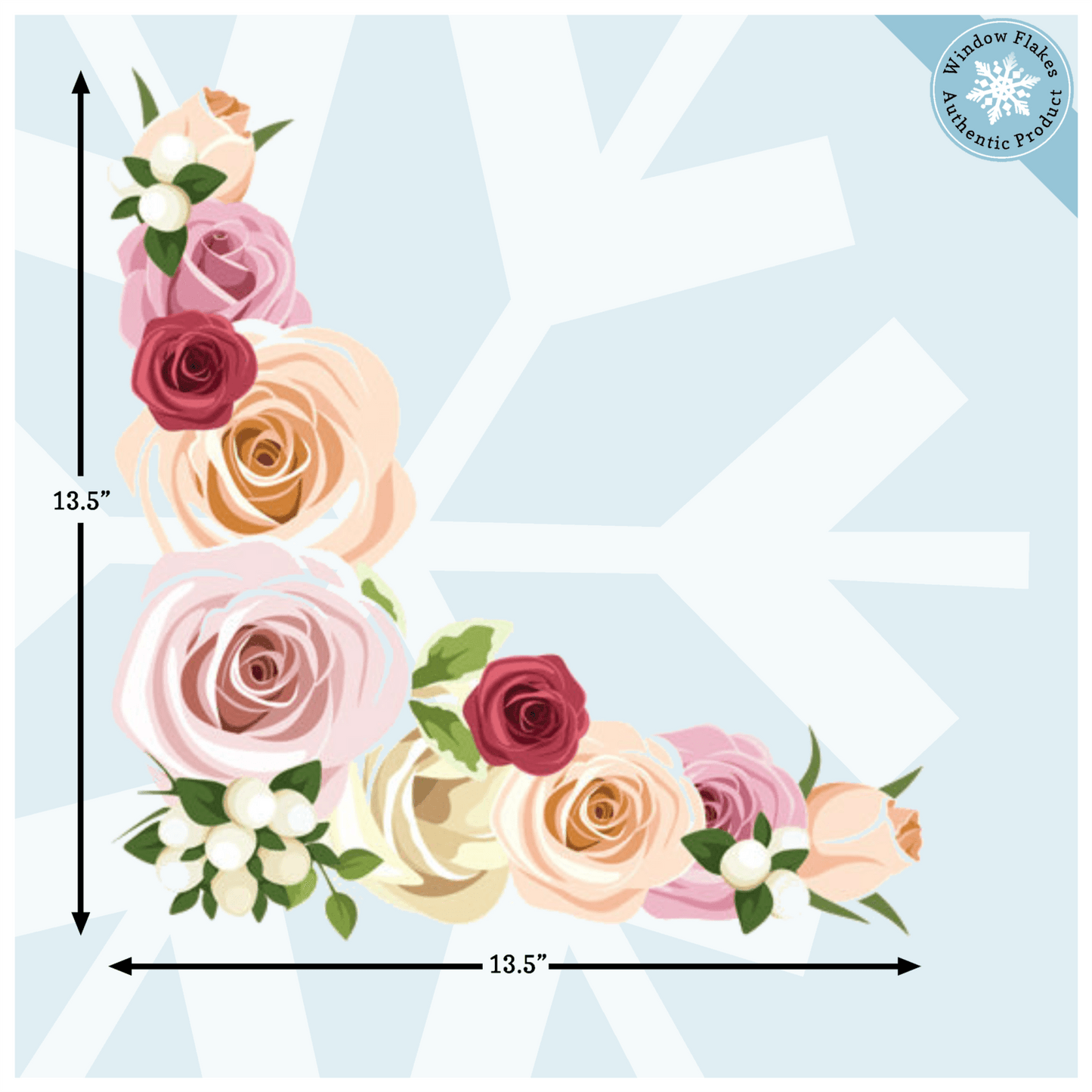 Pink Roses Corner Border
