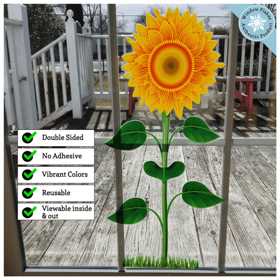 Sunflower Window Clings & Decals | Sunflower Window Stickers – Window ...